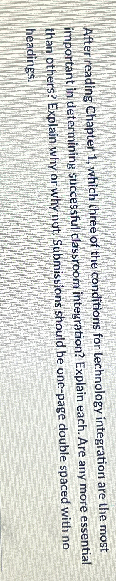 Solved After reading Chapter 1 , ﻿which three of the | Chegg.com