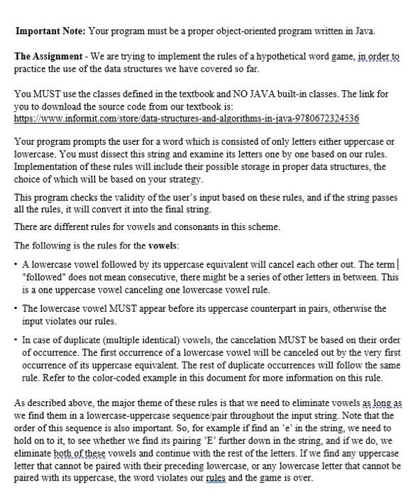 Solved Important Note: Your program must be a proper | Chegg.com