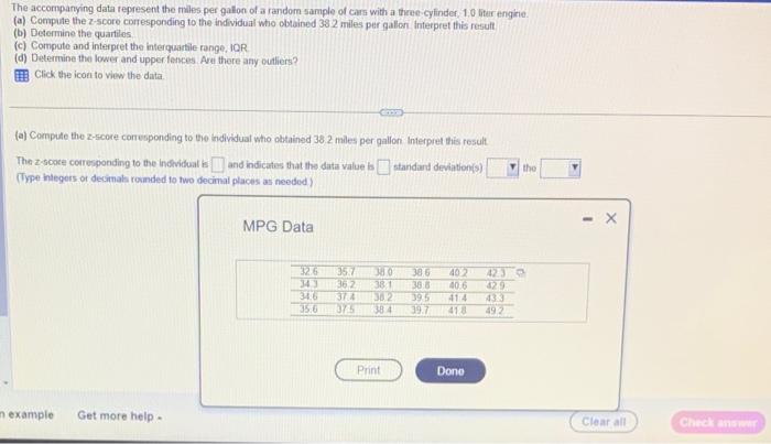 Solved The accompanying data represent the males per gation | Chegg.com