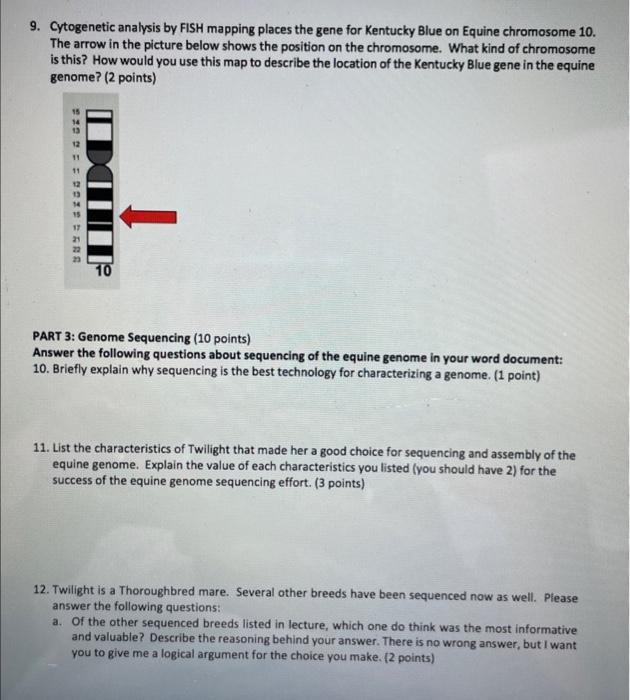 PART 1: Gene Mapping (13 points) Read the following | Chegg.com