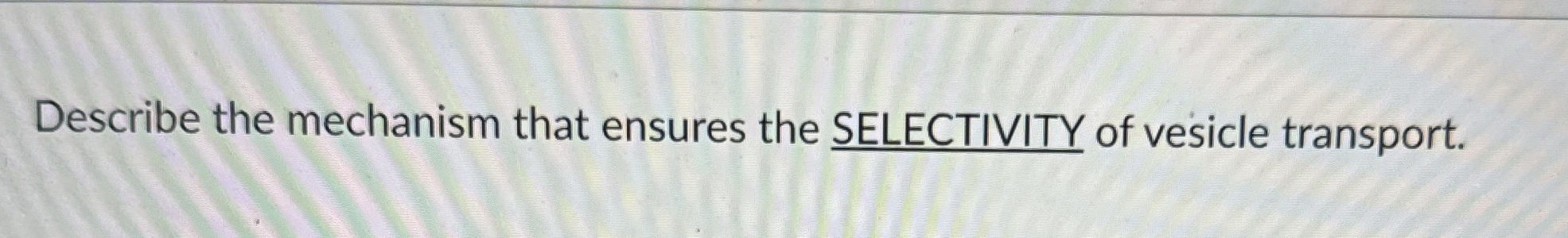 Solved Describe the mechanism that ensures the SELECTIVITY | Chegg.com