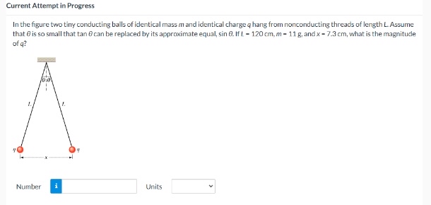 Solved Current Attempt in ProgressIn the figure two tiny | Chegg.com