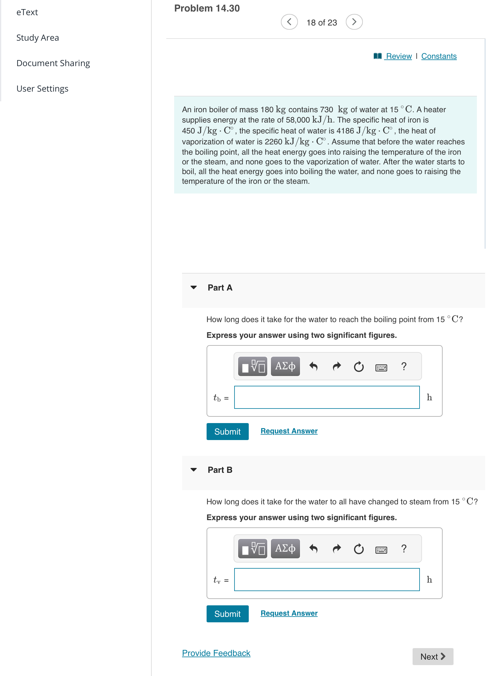 Solved eTextProblem 14.3018 ﻿of 23Study AreaDocument | Chegg.com