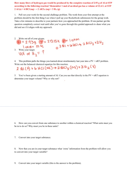 Solved How many liters of hydrogen gas would be produced by | Chegg.com