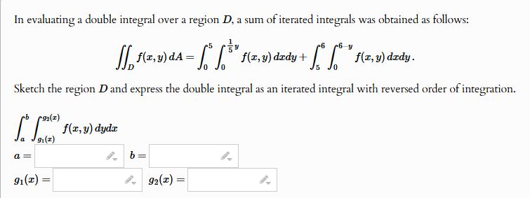 Solved In ﻿evaluating a double integral over a region D, ﻿a | Chegg.com