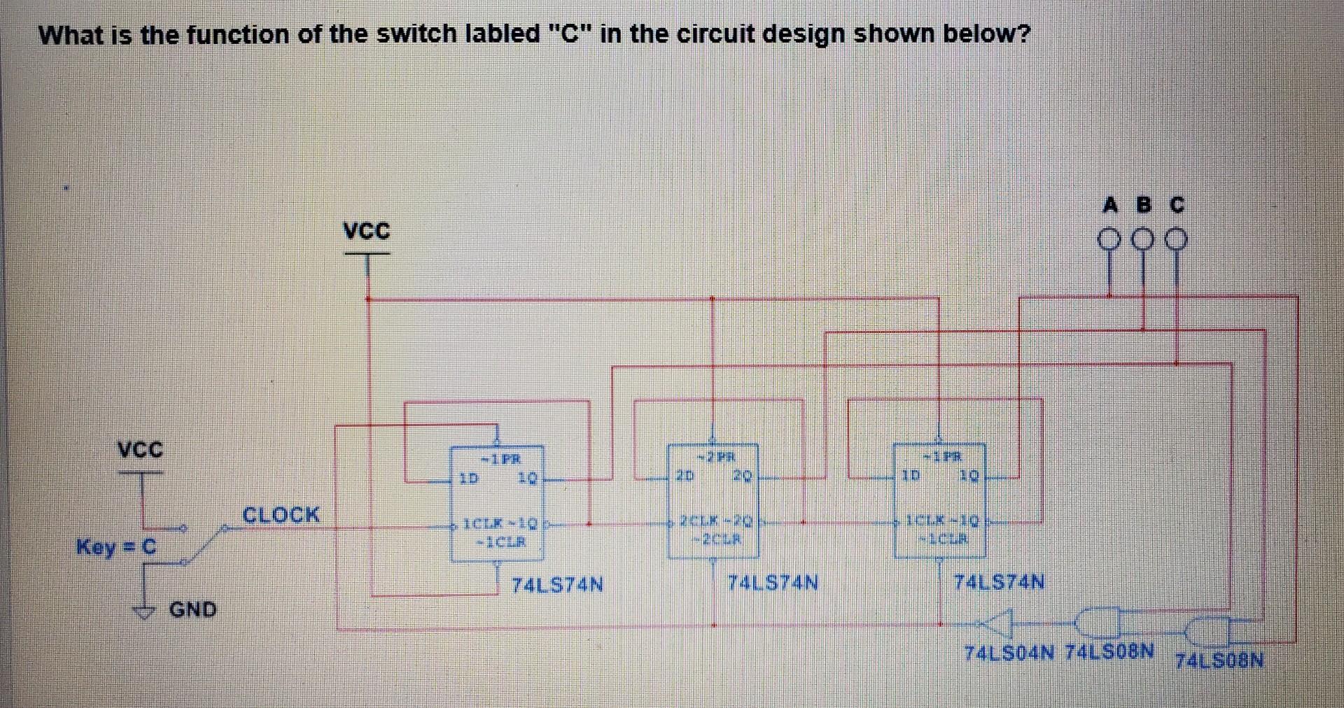 Solved What is the function of the switch labled "C" in the | Chegg.com