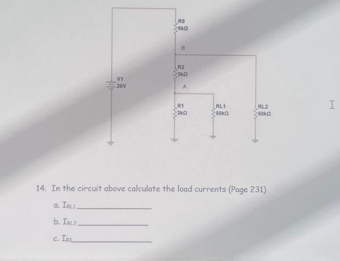 Solved 14. In the circuit above calculate the load currents | Chegg.com