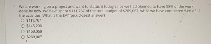 Solved also, what is the CPI, ETC, BAC, SPI, scedule | Chegg.com
