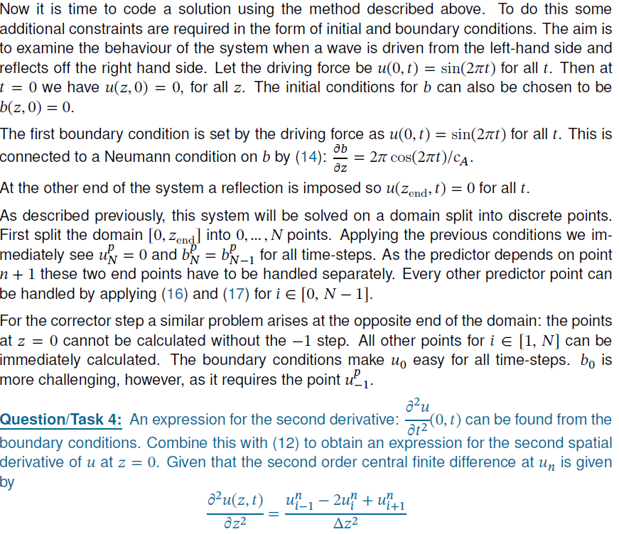 Solved One dimensional wave equation is The predictor step | Chegg.com