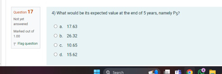 Question 17Not yet answeredMarked out of 1.00Flag | Chegg.com Question 17Not yet answeredMarked out of 1.00Flag | Chegg.com