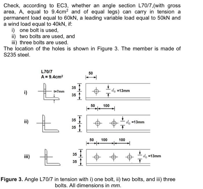 Solved Check, according to EC3, whether an angle section | Chegg.com