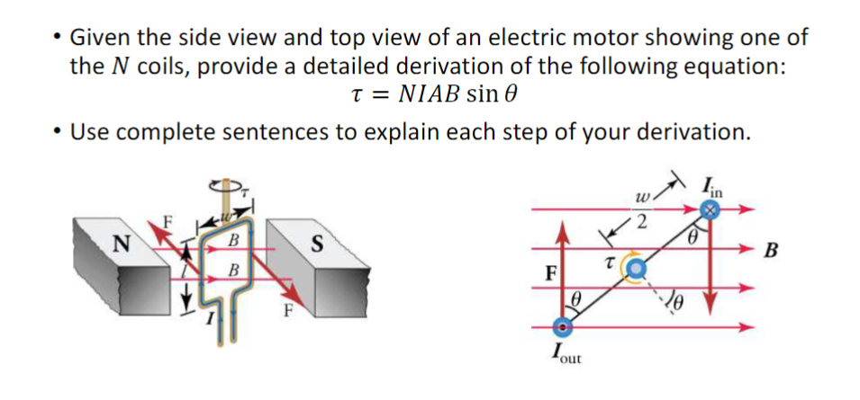 Solved Given the side view and top view of an electric motor | Chegg.com