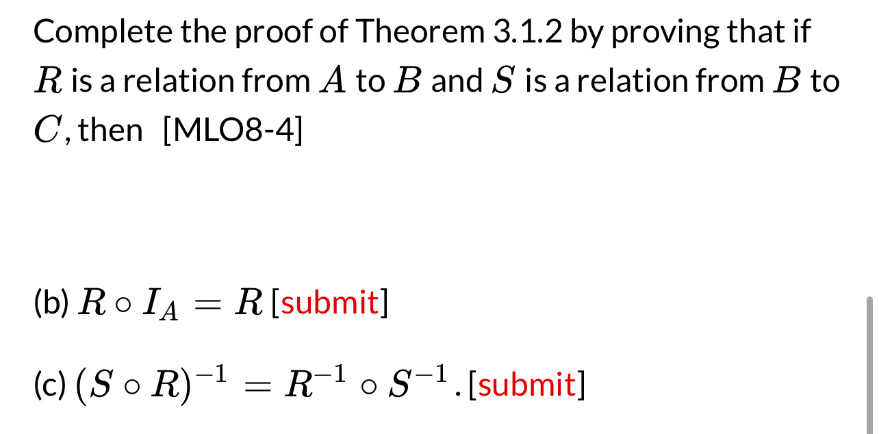 Complete the proof of Theorem 3.1.2 ﻿by proving that | Chegg.com