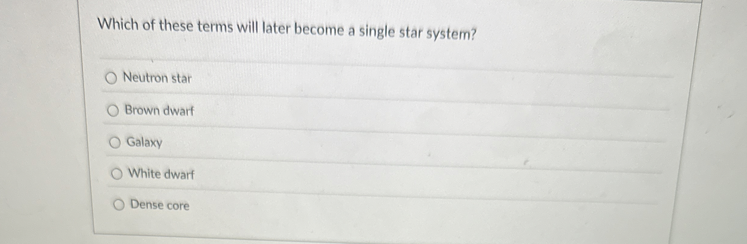 Solved Which of these terms will later become a single star | Chegg.com
