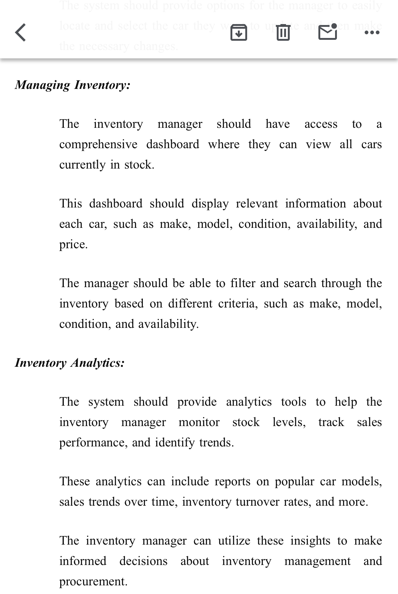 Solved Managing Inventory:The inventory manager should have | Chegg.com