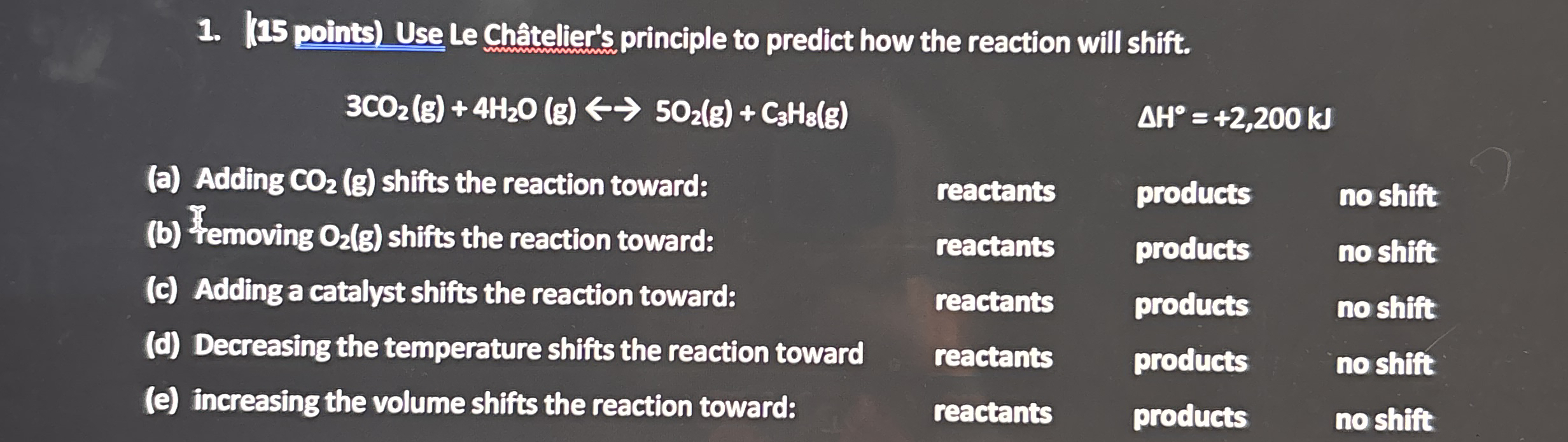 Solved by an EXPERT (15 ﻿points) ﻿Use Le Châtelier's principle to predict | Chegg.com