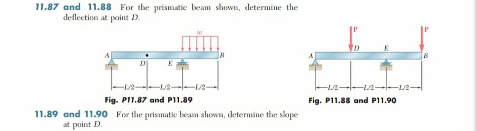 Solved 11.87 and 11.88 For the prismatic beam shown, | Chegg.com Solved 11.87 and 11.88 For the prismatic beam shown, | Chegg.com