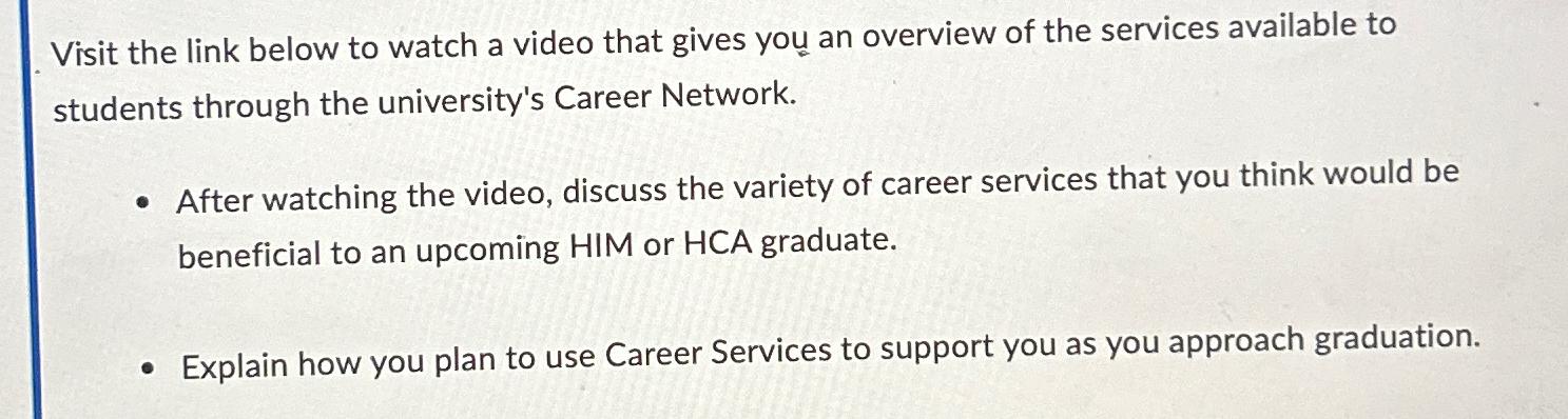 Solved Visit the link below to watch a video that gives you | Chegg.com