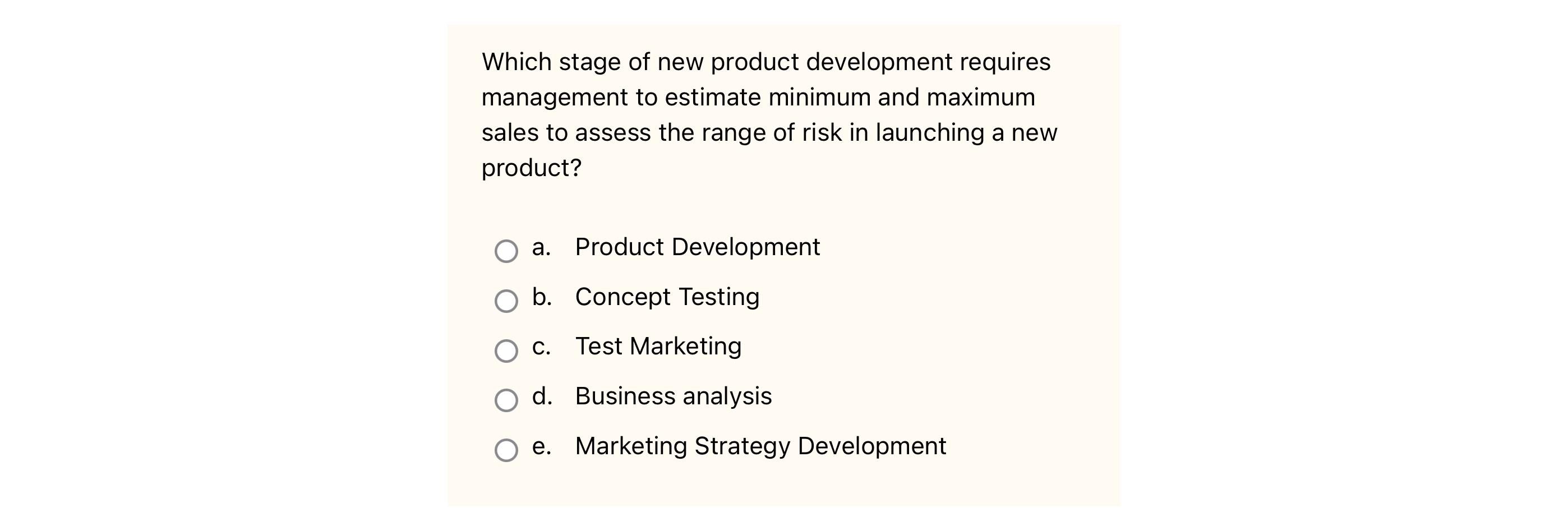 Solved Which stage of new product development requires | Chegg.com