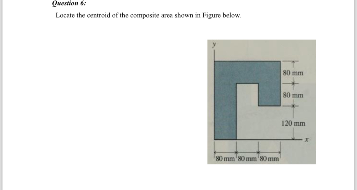 Solved Question 6:Locate the centroid of the composite area | Chegg.com