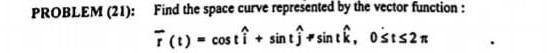 Solved r(t)=costi^+sintj^+sintk^ | Chegg.com