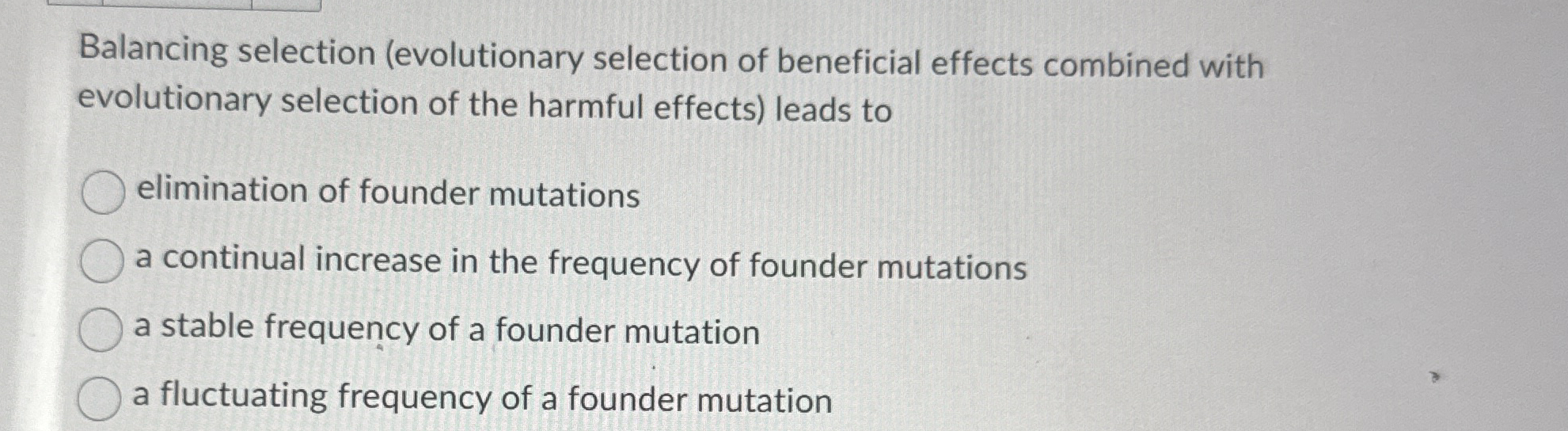 Solved Balancing Selection Evolutionary Selection Of