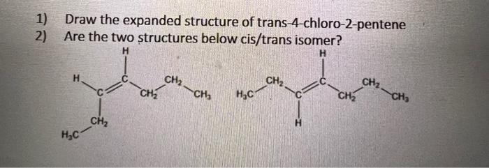 Solved 1) Draw the expanded structure of | Chegg.com