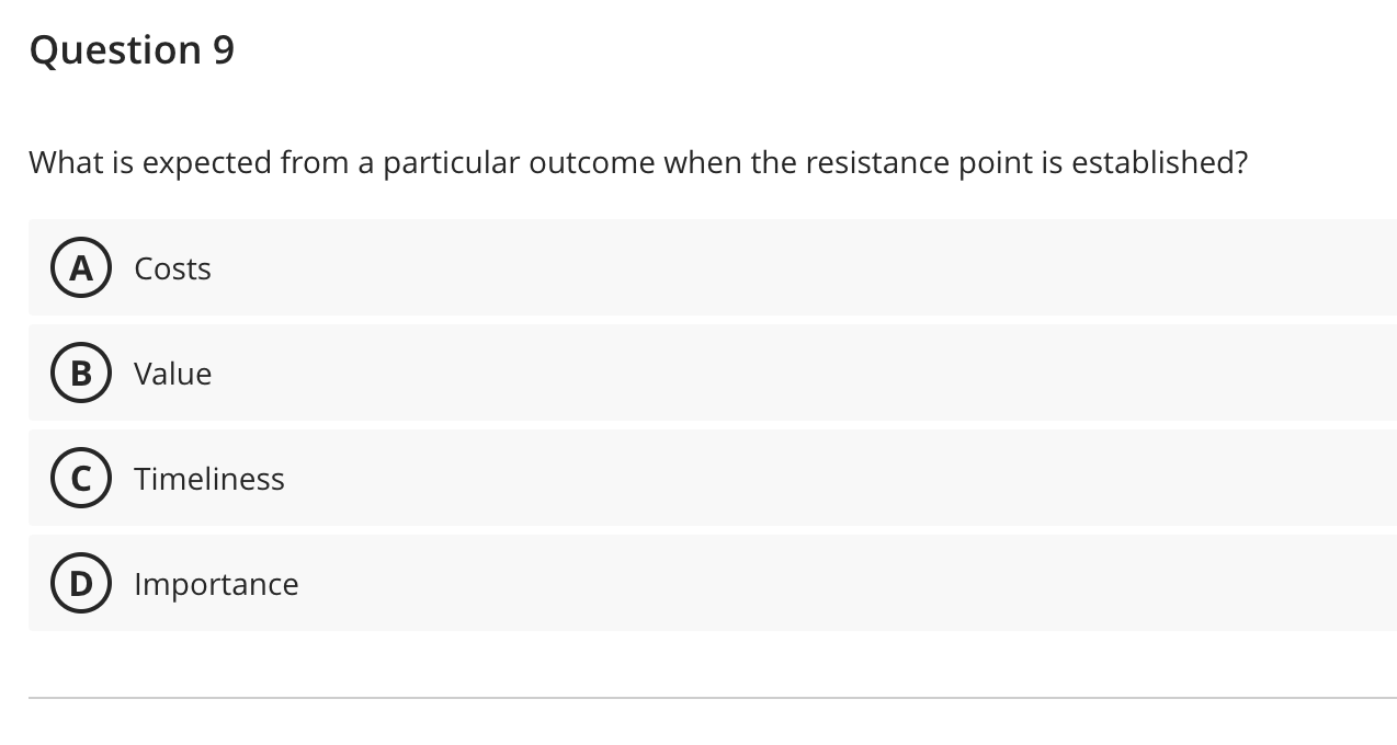 Solved Question 9What is expected from a particular outcome | Chegg.com