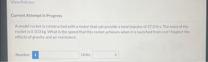 Solved Current Attempt in Progress A model rocket is | Chegg.com