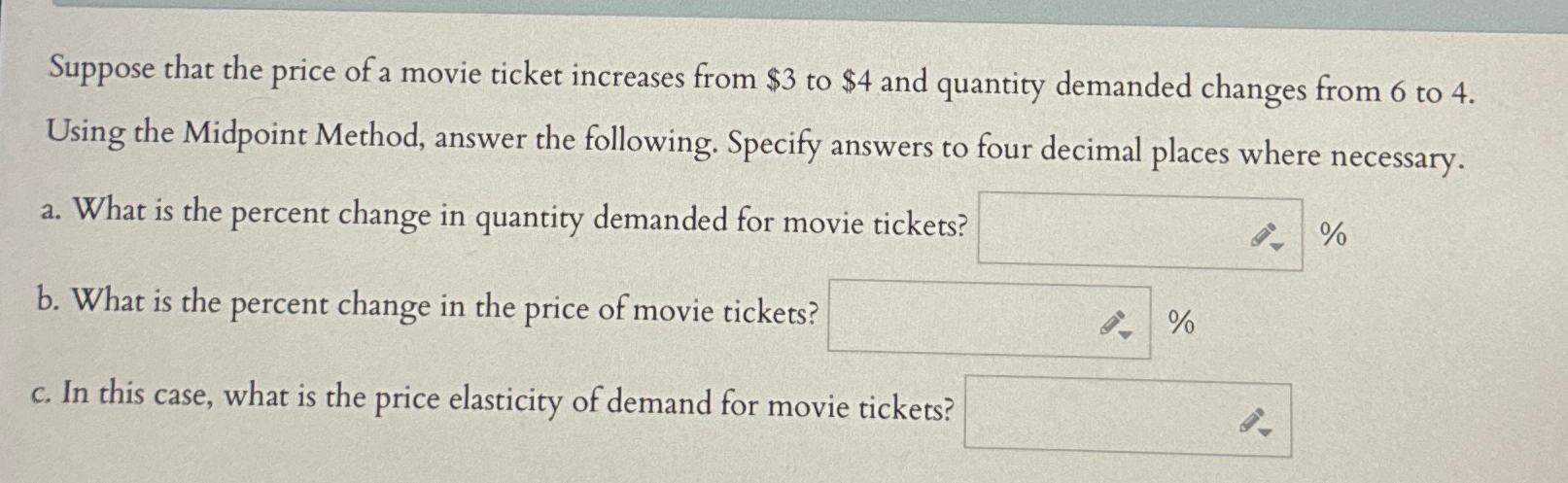 Solved Suppose that the price of a movie ticket increases | Chegg.com