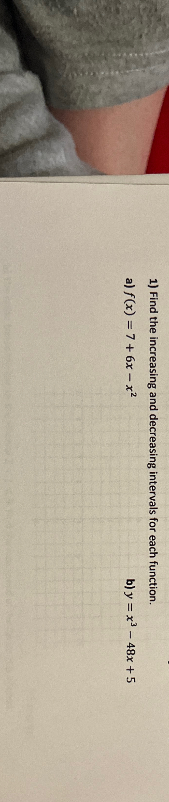 Solved Find the increasing and decreasing intervals for each | Chegg.com