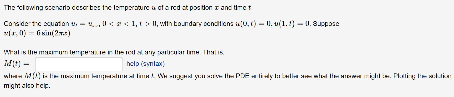 Solved The following scenario describes the temperature u | Chegg.com