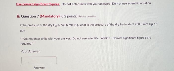 Solved Use correct significant figures. Do not enter units | Chegg.com