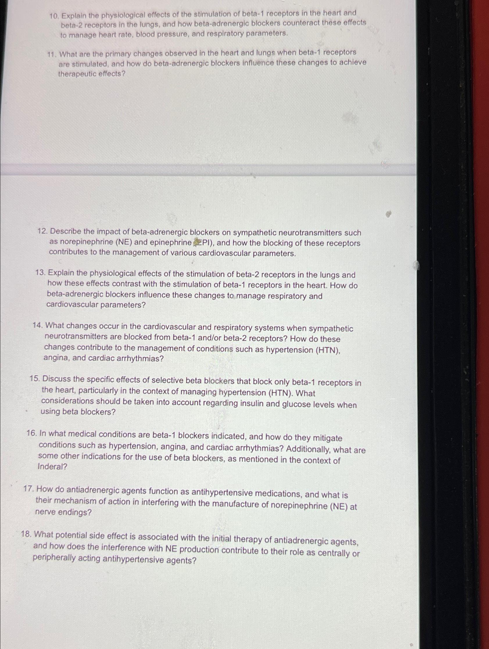 Solved Explain the physiological effects of the stimulation | Chegg.com