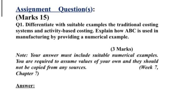 Solved Assignment Question(s): (Marks 15) Q1. Differentiate | Chegg.com