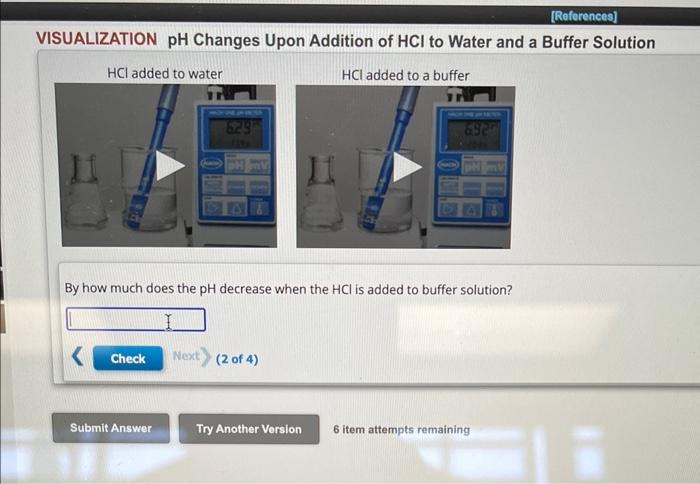Solved VISUALIZATION pH Changes Upon Addition of HCl to | Chegg.com