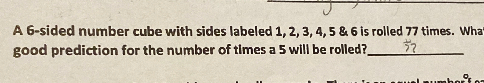 Solved A 6 -sided number cube with sides labeled 1,2,3,4,5 | Chegg.com