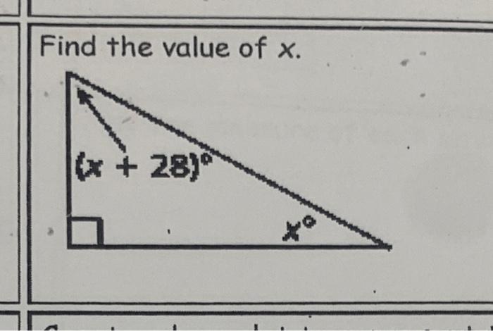 Solved Find the value of x. | Chegg.com