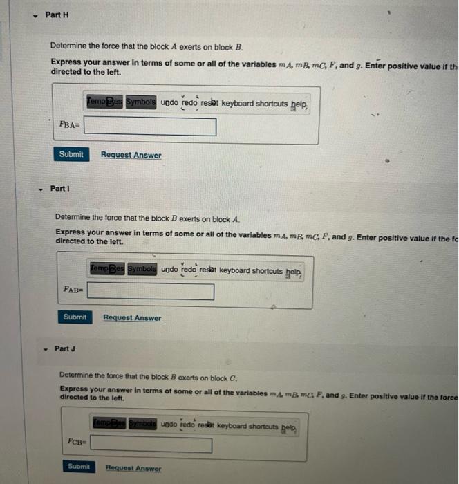 Solved Three blocks on a frictionless horizontal surface are | Chegg.com