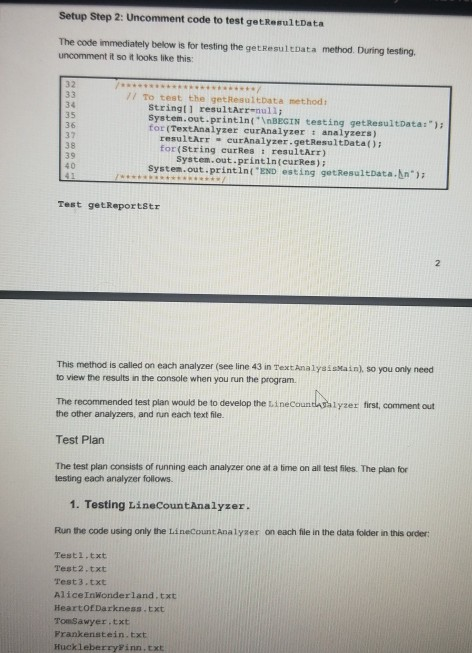 Solved 2-LineCountAnalyzer: this class maintains a count of | Chegg.com