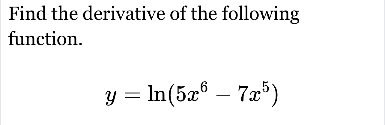 Solved Find the derivative of the following | Chegg.com