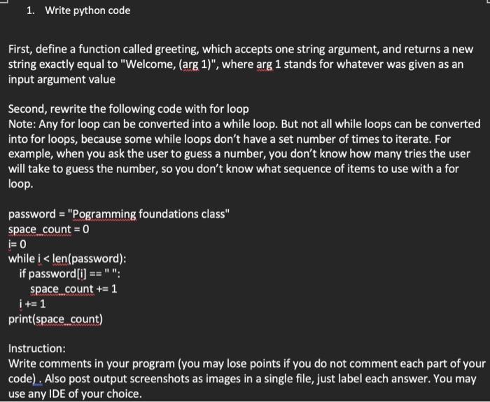Solved 1 Write Python Code First Define A Function Called 0256