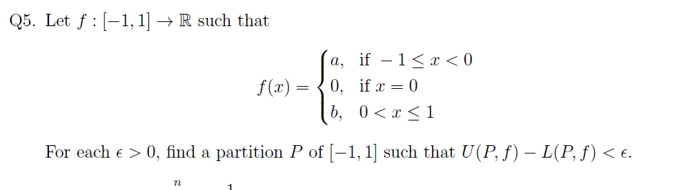 Solved Q5. ﻿Let f:[-1,1]→R ﻿such | Chegg.com