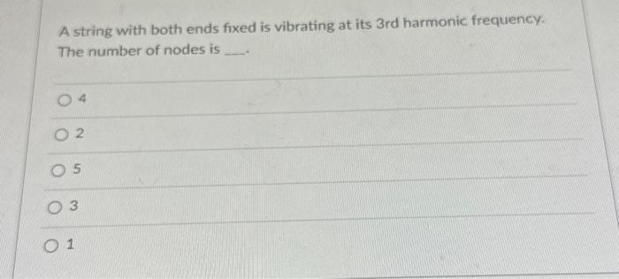 Solved A string with both ends fixed is vibrating at its 3 | Chegg.com