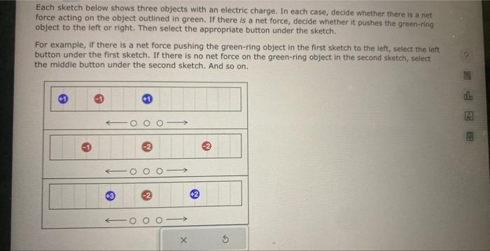 Solved Each sketch below shows three objects with an | Chegg.com