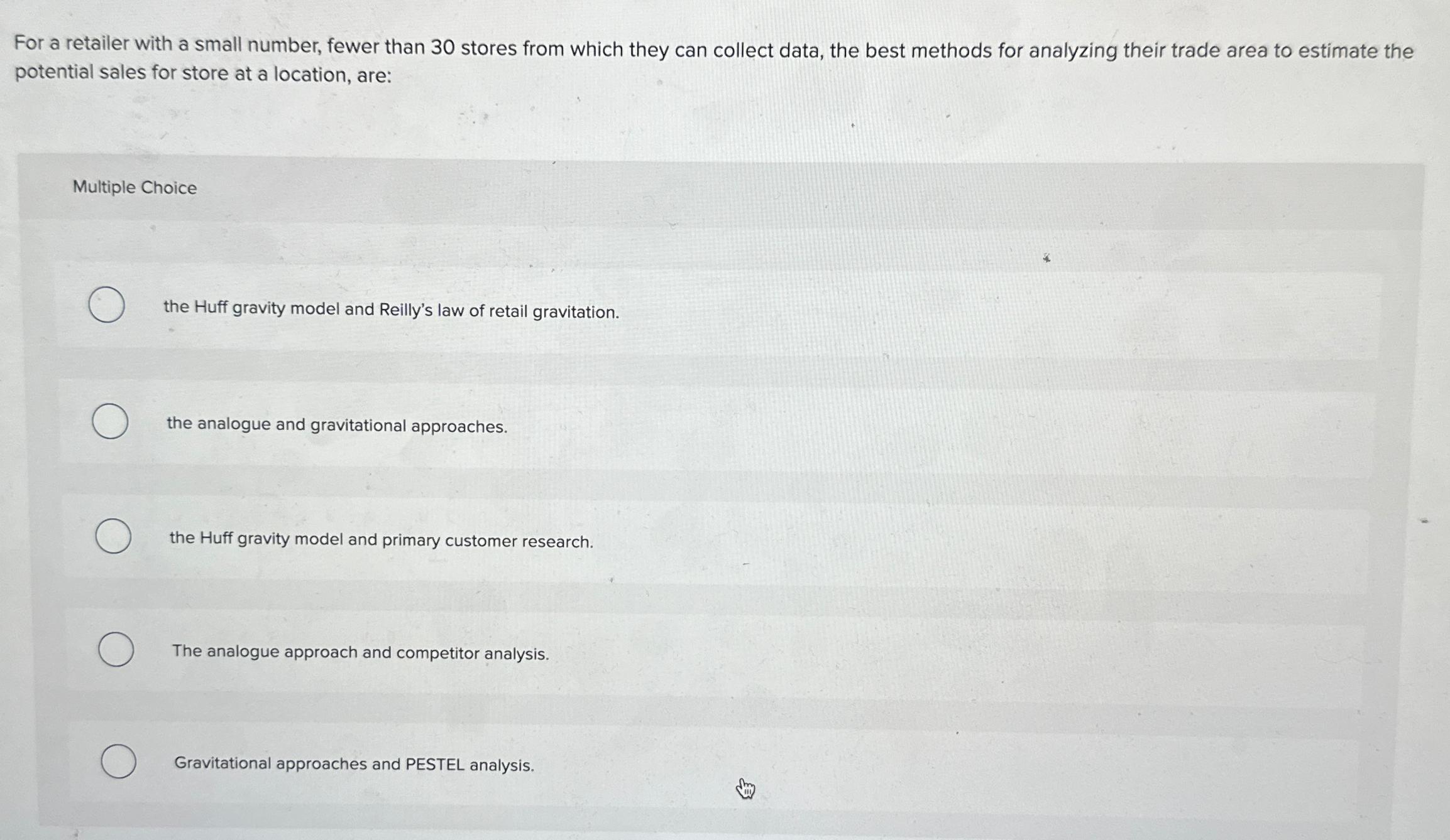 Solved For a retailer with a small number, fewer than 30 | Chegg.com