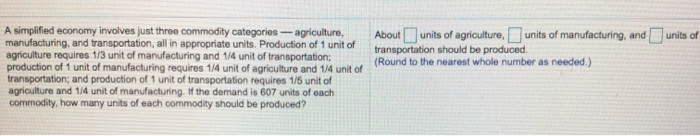 Solved units of A simplified economy involves just three | Chegg.com