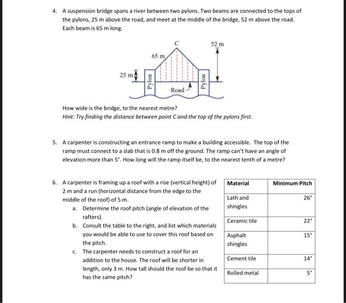 Solved Assignment 8: Right Triangles Review 1. Use | Chegg.com