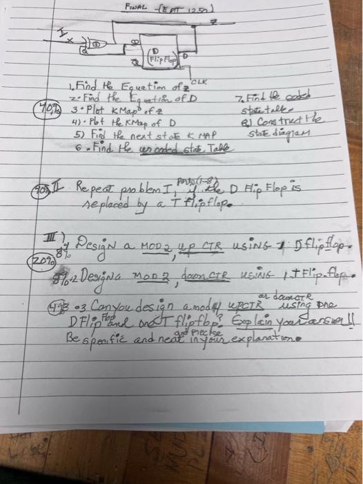 (70) IL Repeat problem I, Ans, *he D Hip Flop is | Chegg.com