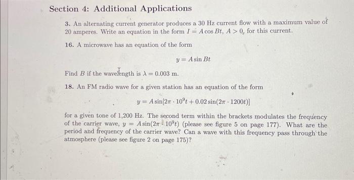 Solved ection 4: Additional Applications 3. An alternating | Chegg.com